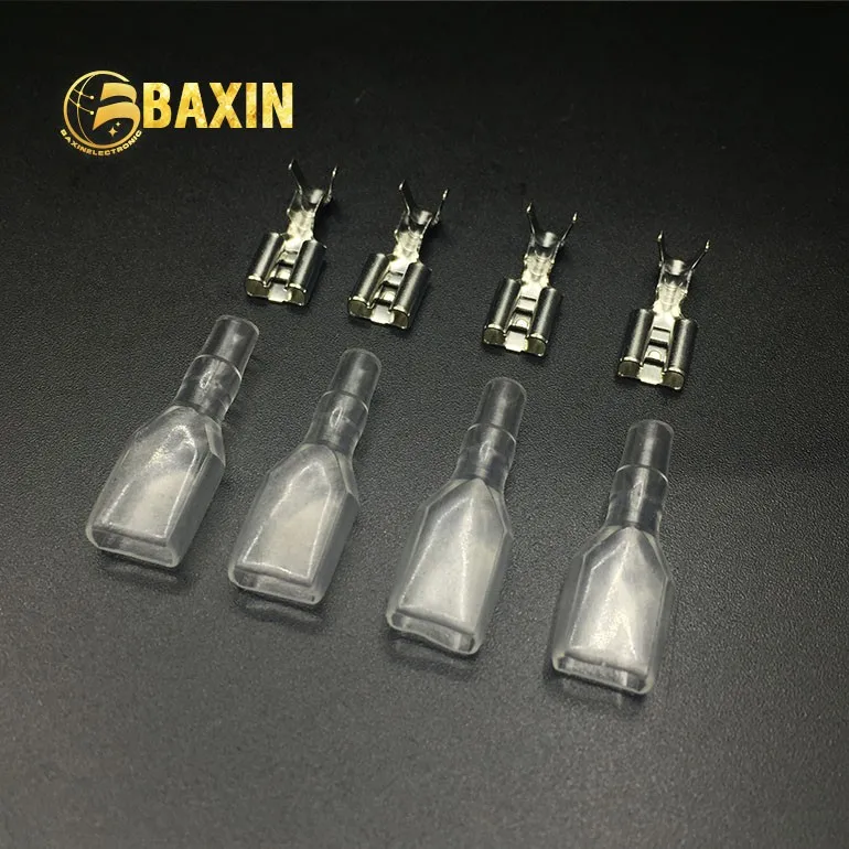 Blue Color High Quality 250/6.3 Faston Terminals 63001 PVC Sleeve