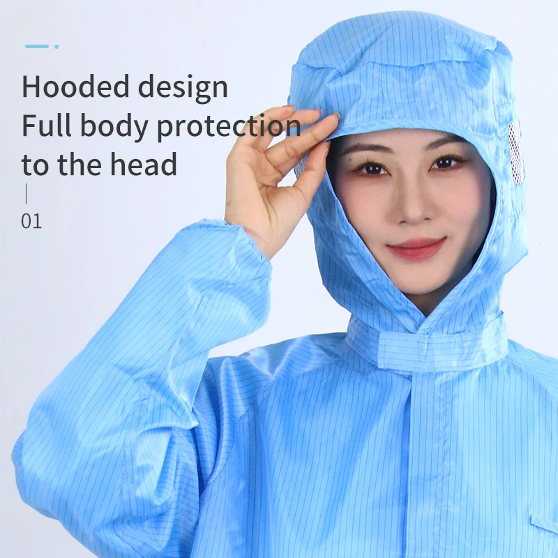 Cleanroom Work Clothes Smock Jumpsuit Uniform Workwear Labcoat ...