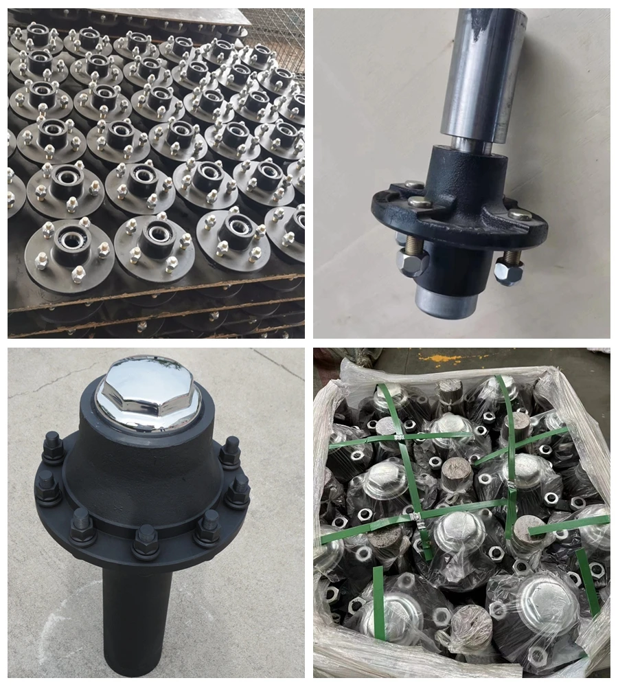 Trailer Stub Axle with Hub 5 Bolts 3500lbs Agricultural Trailer Stub ...