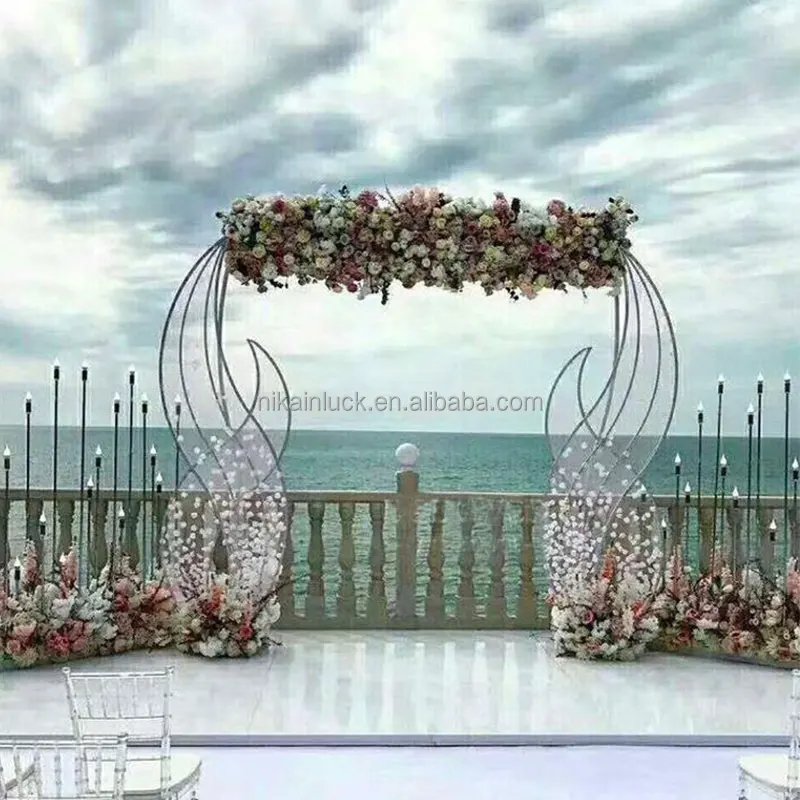 Curve Background Stand Wedding Ceremony Decorations Backdrop Stand ...