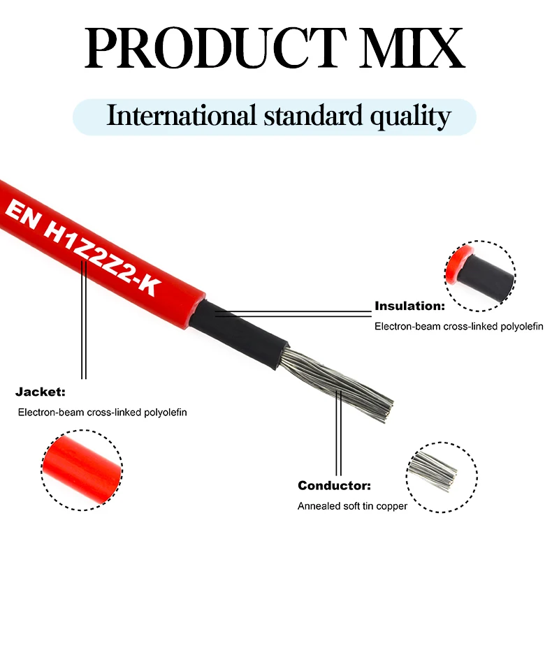 EN50618 H1Z2Z2-K PV DC Cable 25mm2 - High Voltage Solar Wire
