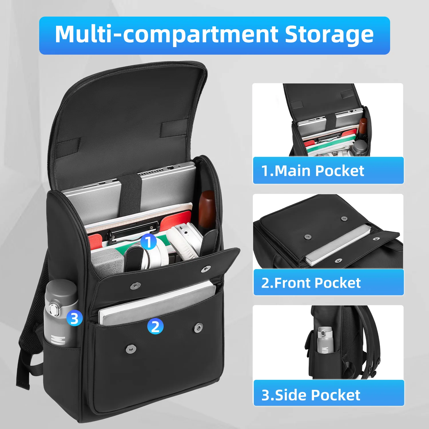 Eurcool 15.6 Inch Unisex Laptop Backpack for Men, Waterproof & Anti ...