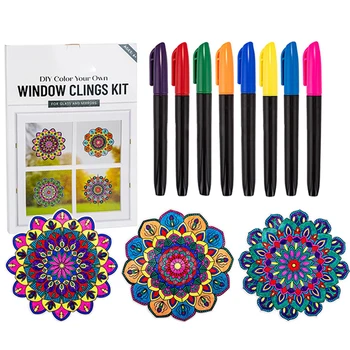 Hot Drawing Sets Diy Window Clings Includes Markers Ideal Gift For ...