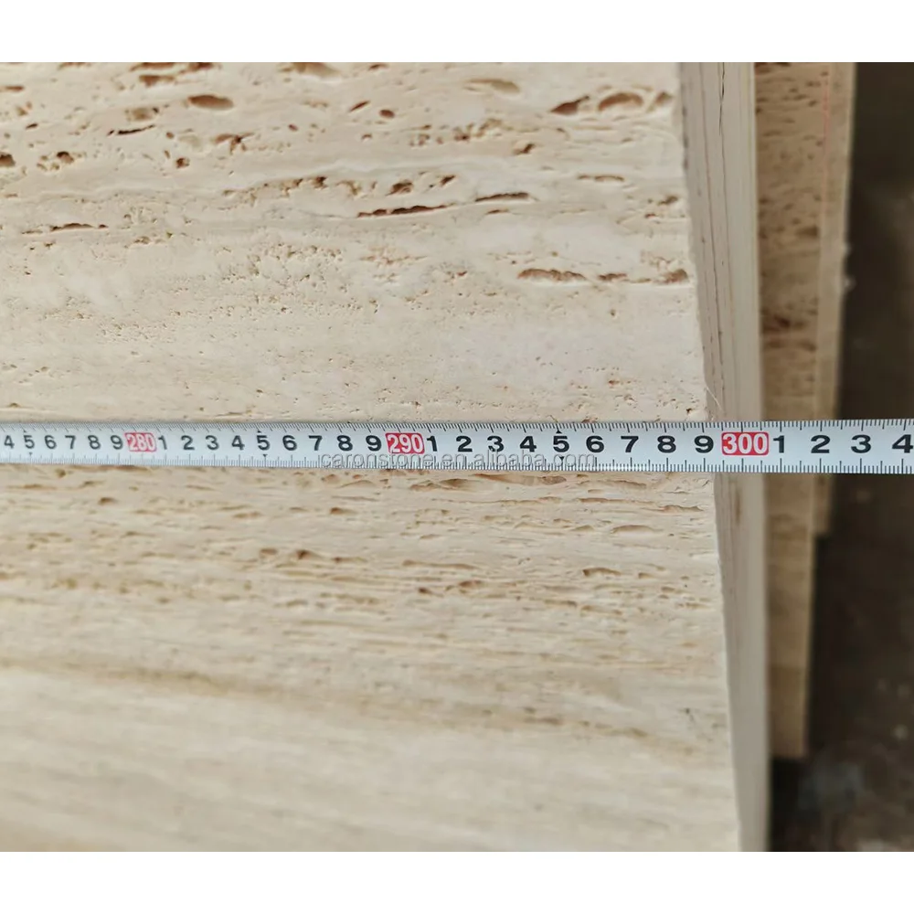 Customized Villa House Natural White/beige Travertine Wall Cladding ...