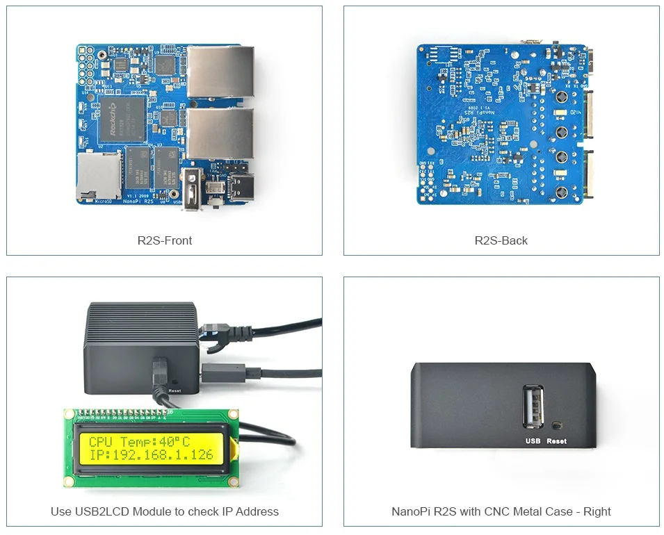 1GB Portable mini Router RK3328 OpenWRT5.4 Dual-port Gigabit Ethernet ...