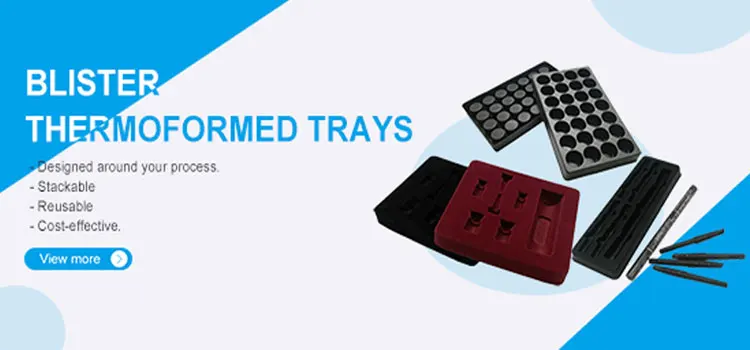 Custom Vacuum Forming Cosmetic Plastic Flocking Blister Packaging Tray