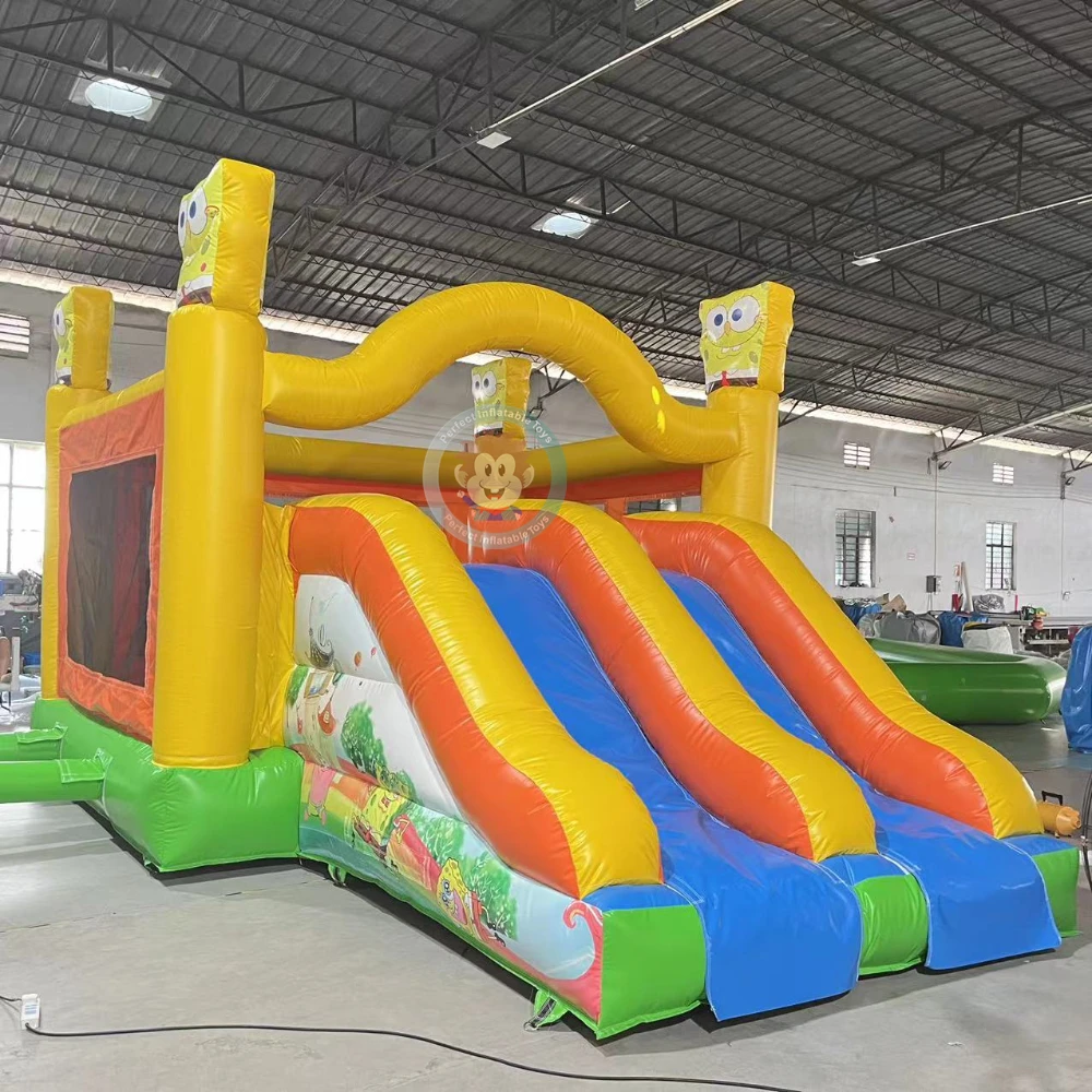 Spongebob Toys Inflatable Bounce and Slide Commercial Moon Bounce ...
