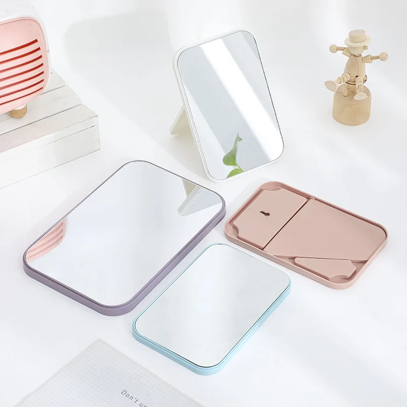 Oem Makeup Mini Hand Mirror Plastic Small Double Side Mirror - Buy ...