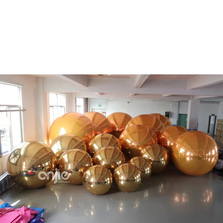 Inflatable Mirror Balloon - 100cm Gold Mirror Ball