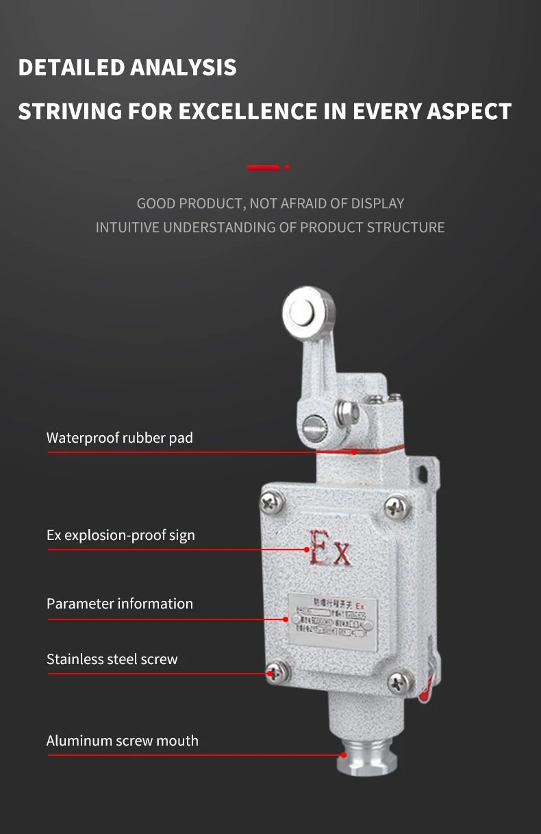 Rocker Arm Lever Roller Type Limit Switch Explosion Prof Travel Switch ...