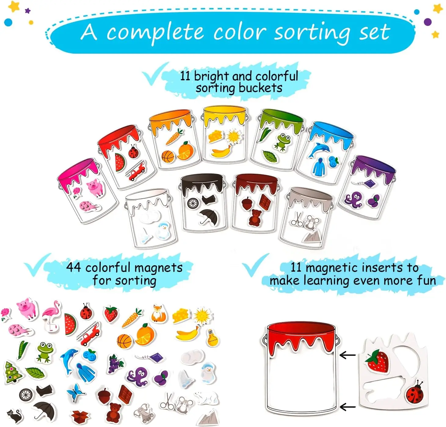 Magnetic Color Sorting Set - Preschool Circle Time Learning Activities ...