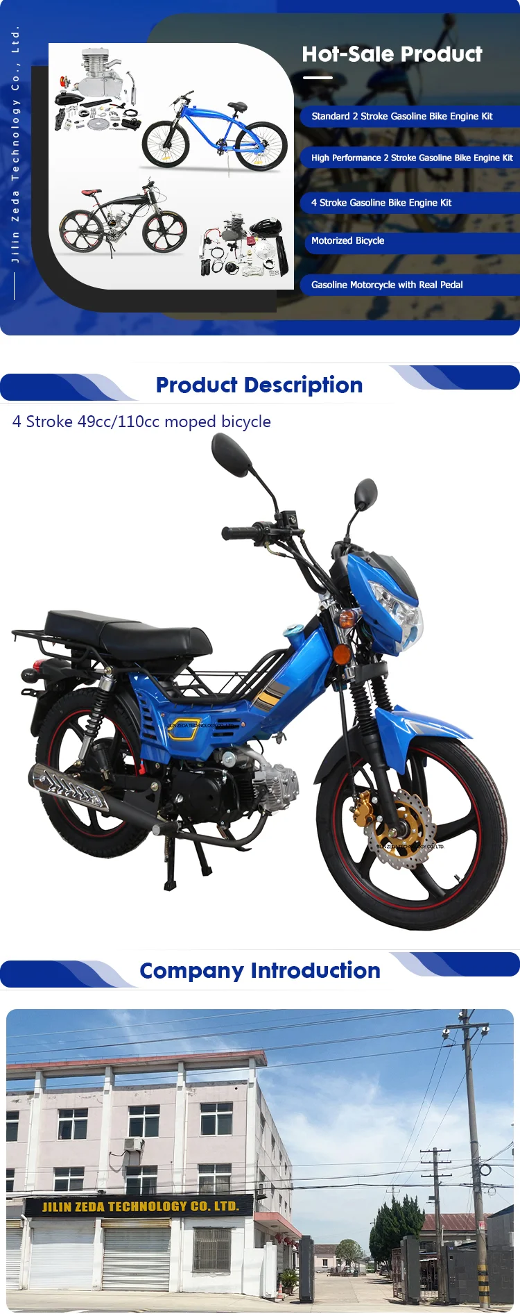4 Stroke 110cc Pedal Gas Scooter - Mag Wheel & Big Disc Brake