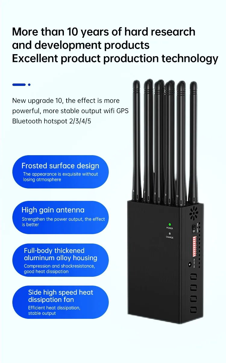 S10 10 Channels Signal Shielding Personal Privacy Rf Signal Detector ...
