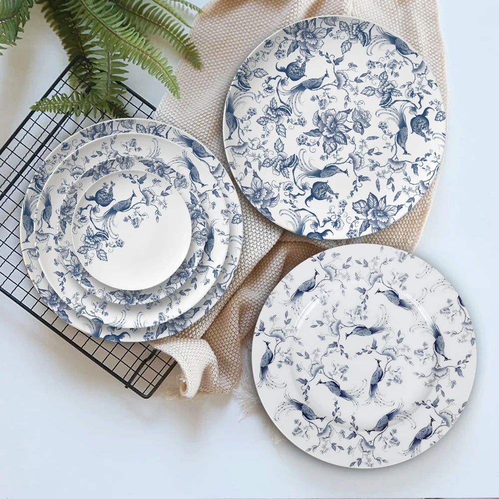 High Quality Bone China Blue And White Dinnerware Sets Chinese Style ...