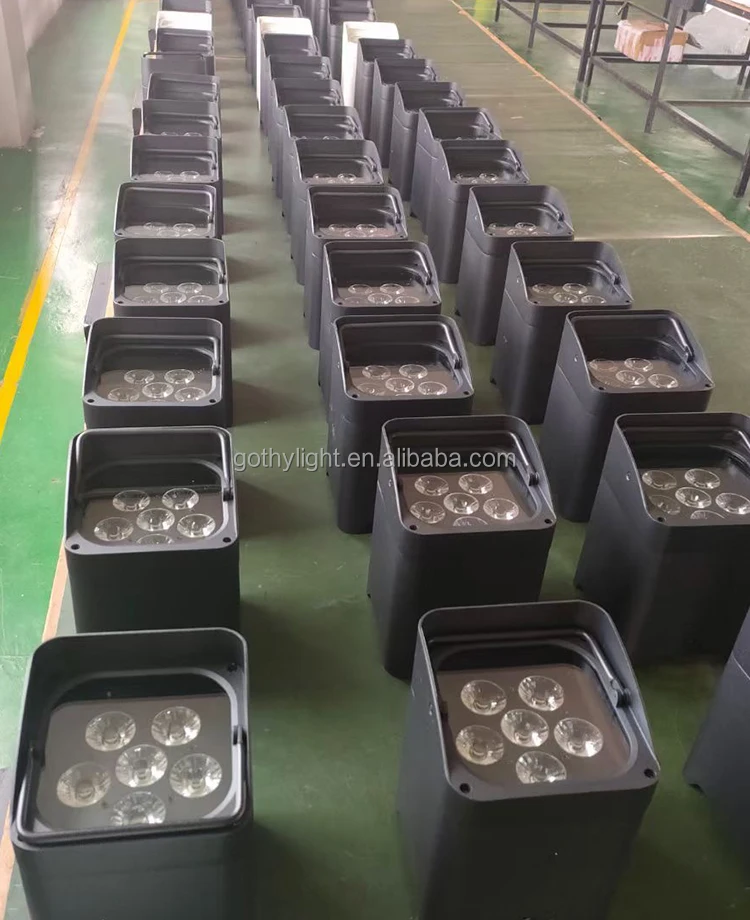 4x18w Par Led Mini Wireless Dmx Battery Power Rgbwy Uv 6in1 Led Par Can ...