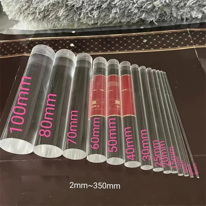 Colored Glass Rods - Transparent Acrylic PMMA for Bar Lights