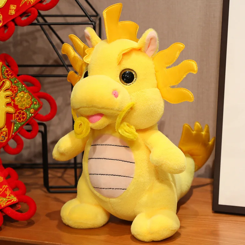 Stuffed 2024 Chinese Dragon Year Plush Doll Stuffed Animal Decor ...