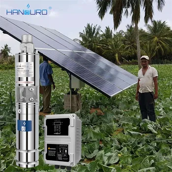 Handuro 24v 120w 1.2m^3/h 56m Solar Powered Submersible Deep Water Well ...