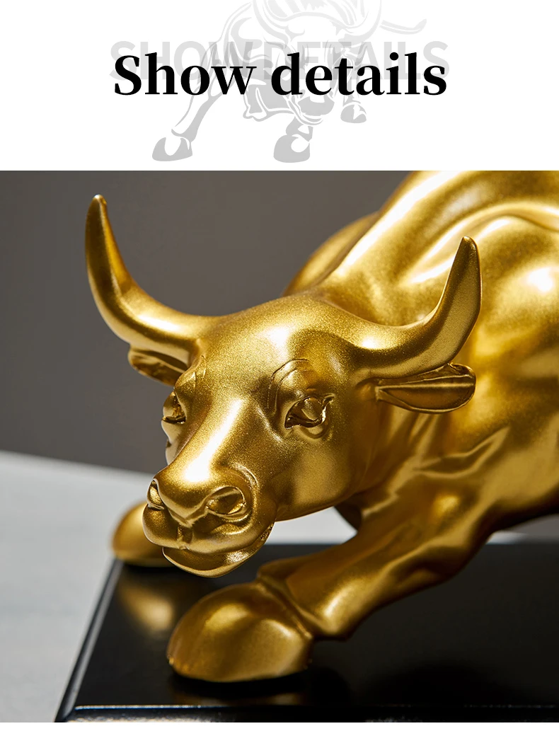 Retro Taurus Statue Jewelry Resin Animal Figurine Decor