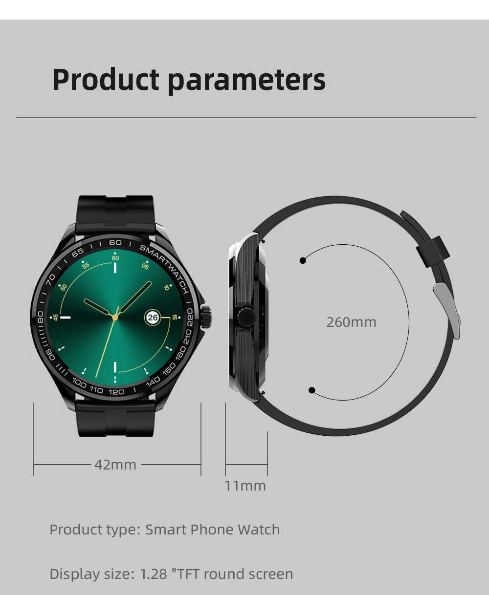 Gw33 Dial Calling Round Men Ladies Smartwatch High Quality Aluminum ...