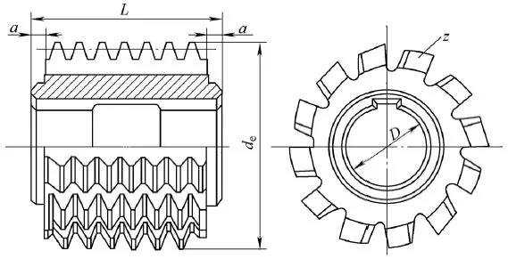 Worm Gear Hob Cutters Turbine Cutting Tools Mmodule Gear Hobbing Cutter ...