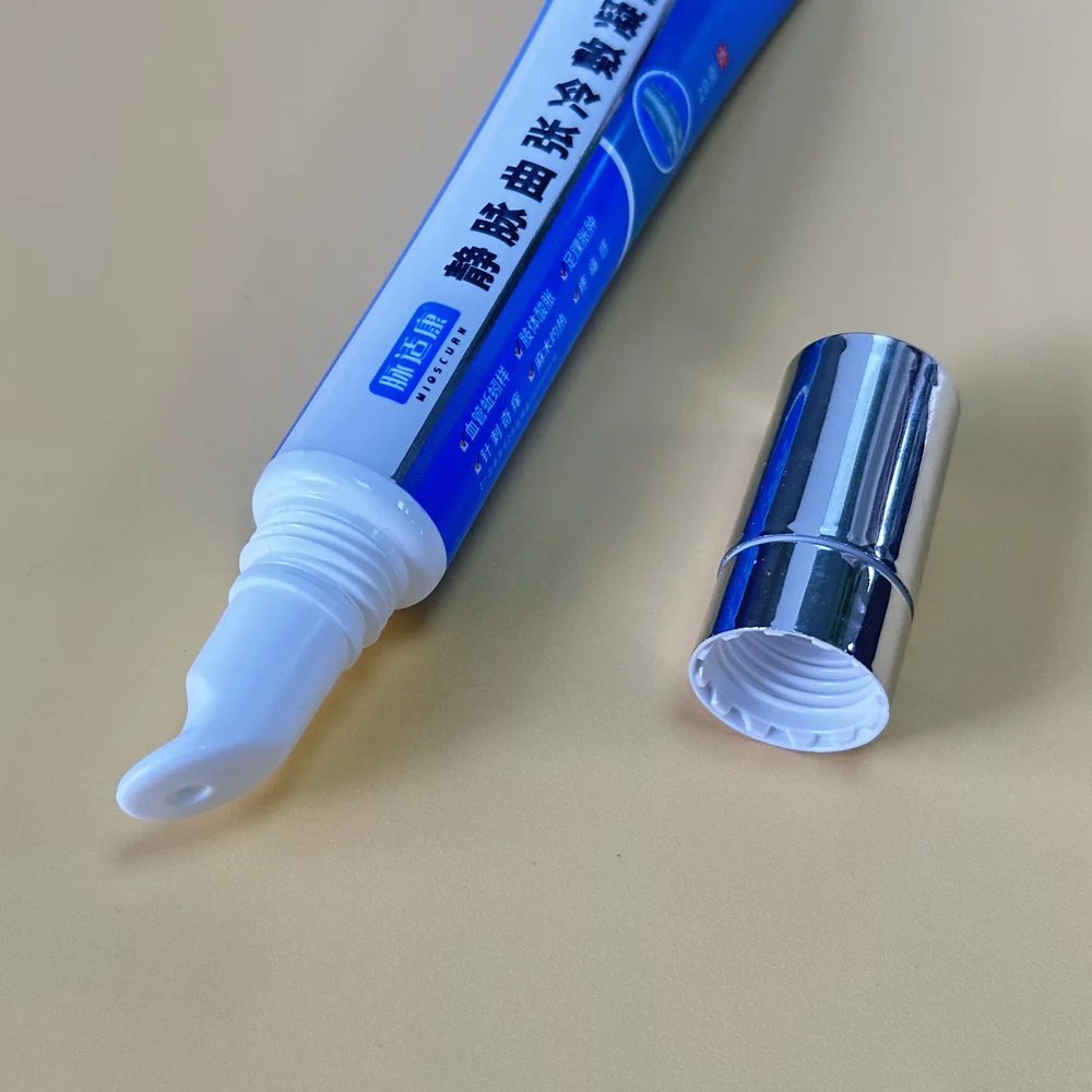 Custom Eye Cream Tube White Soft Squeeze Lip Gloss Tube D19mm/10~25ml ...
