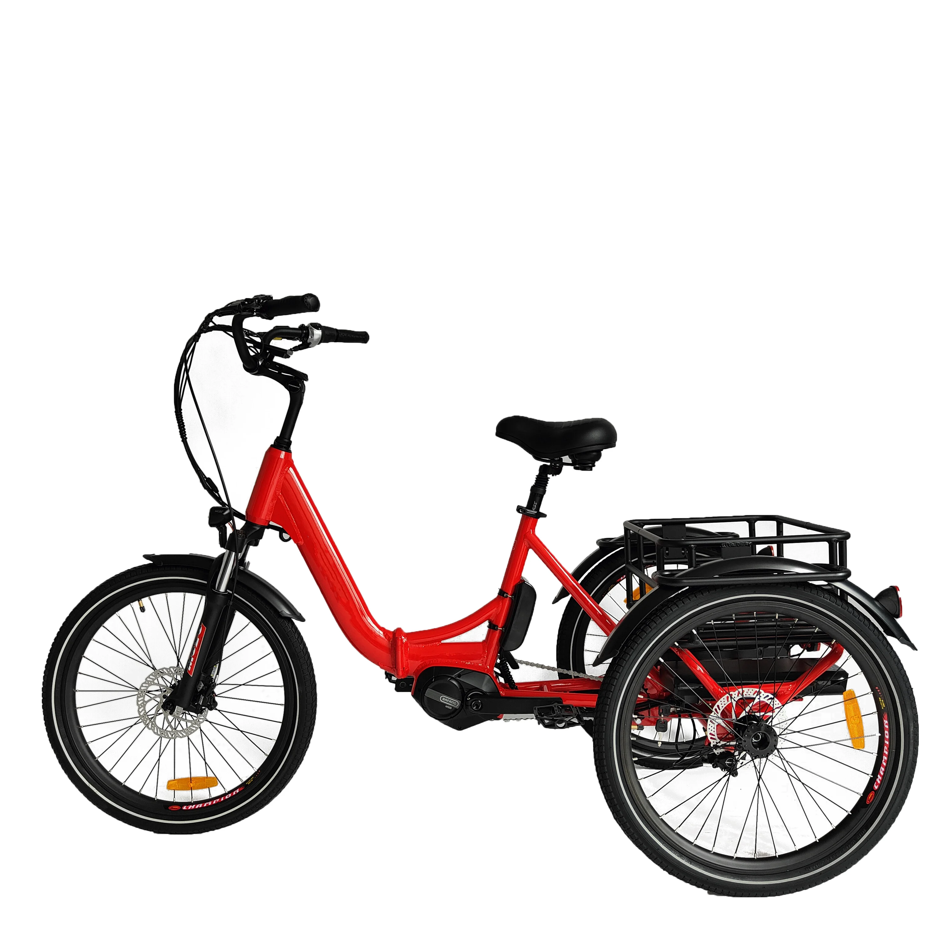 Otmar Oem/odm 3 Wheel Electric Cargo Bike Fast Food Delivery Electric Bike Rear Motor Elderly ...