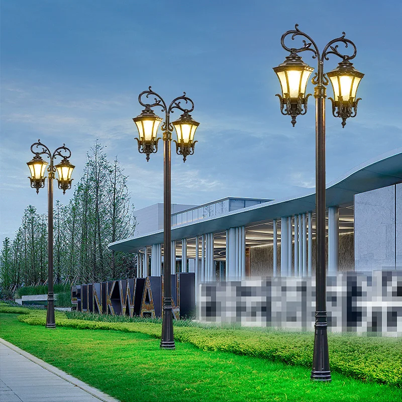 Street Lamp Post Led Garden Pole Light Decorative Antique Cast Iron ...