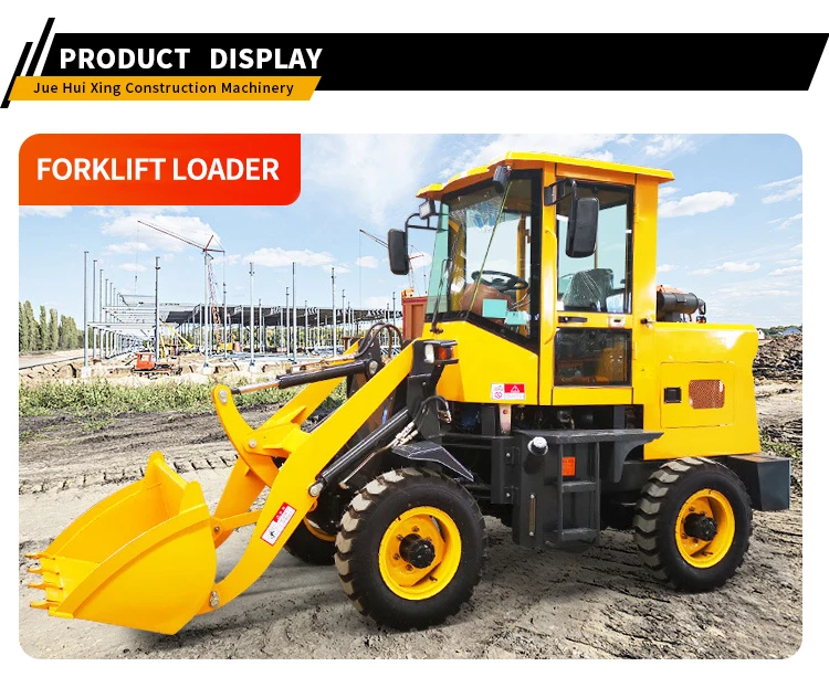 4WD Tractor with Front End Loader and Backhoe Mini Tractors Yellow ...