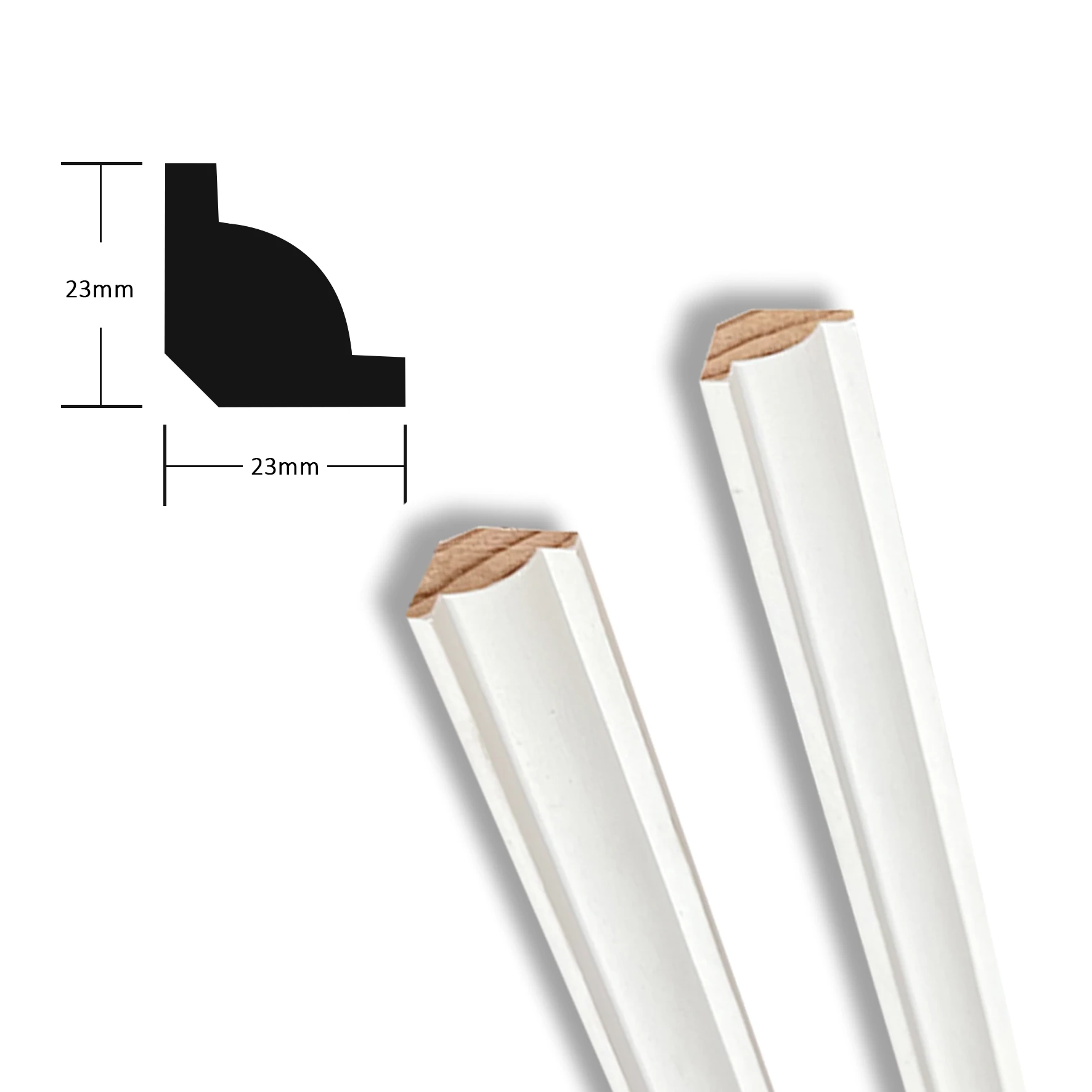 White Primed Wood Decorative Ceiling Cornice Corner Moulding Ceiling ...