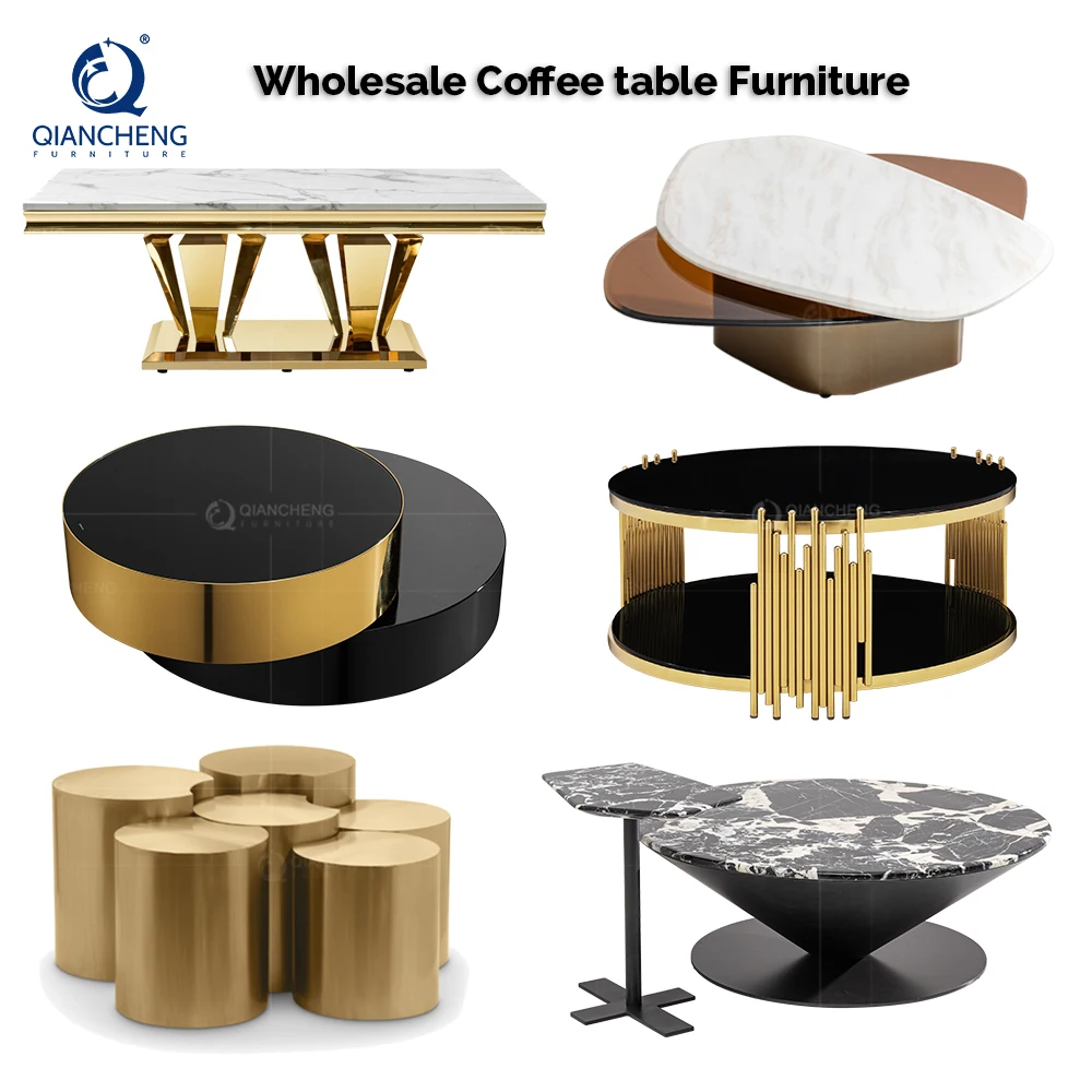 Foshan manufacturer Living room furniture sets metal center tables ...