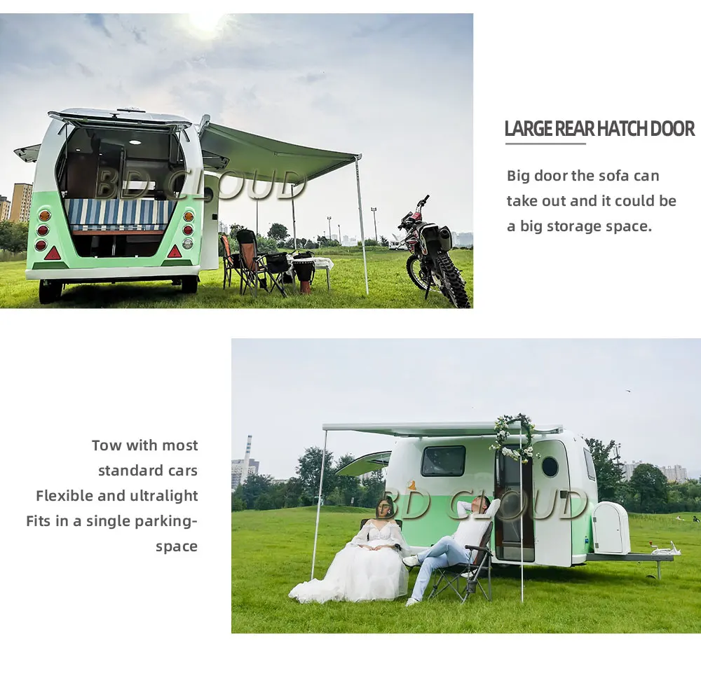 Aluminium Mini Camper Outdoor Foldable Camping Trailers with Tent ...