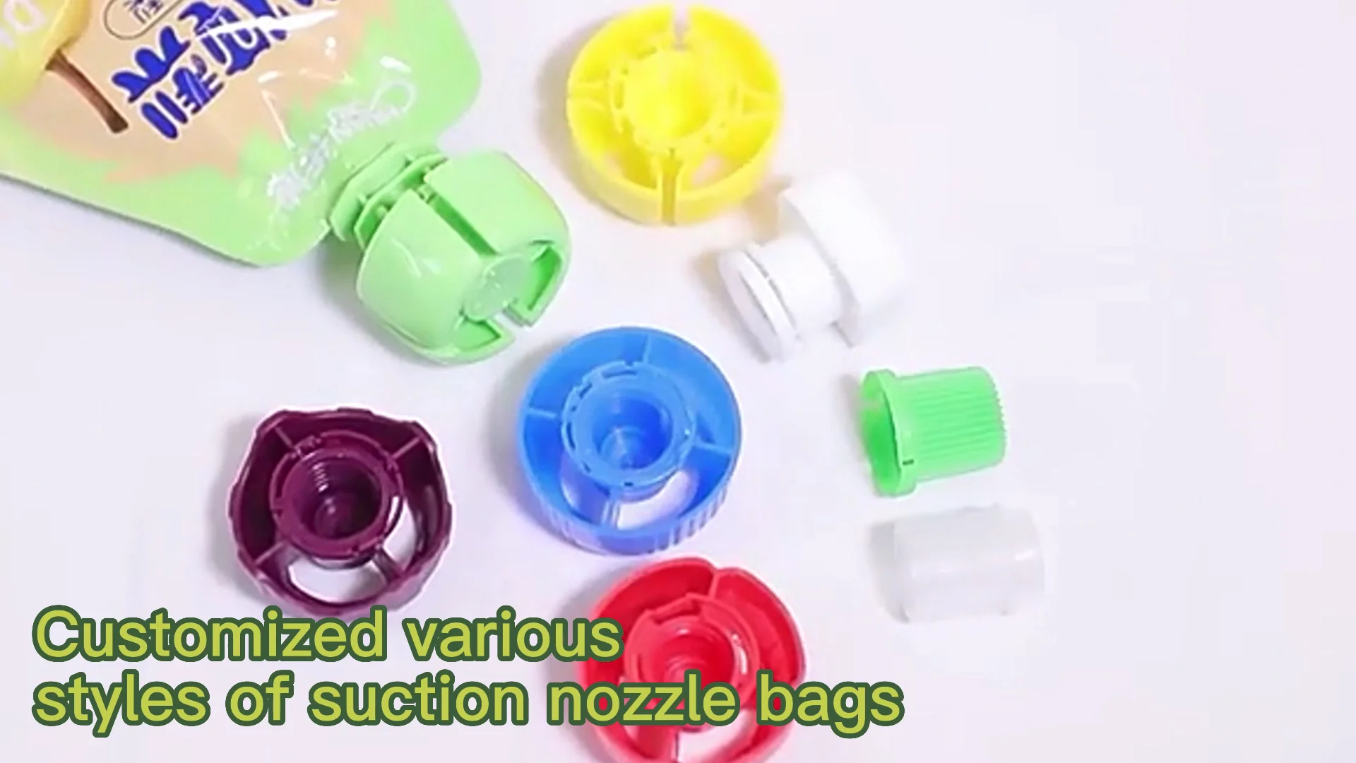 Eco Friendly Stand Up Plastic Bags Food Packing Doypack Puree Spout ...