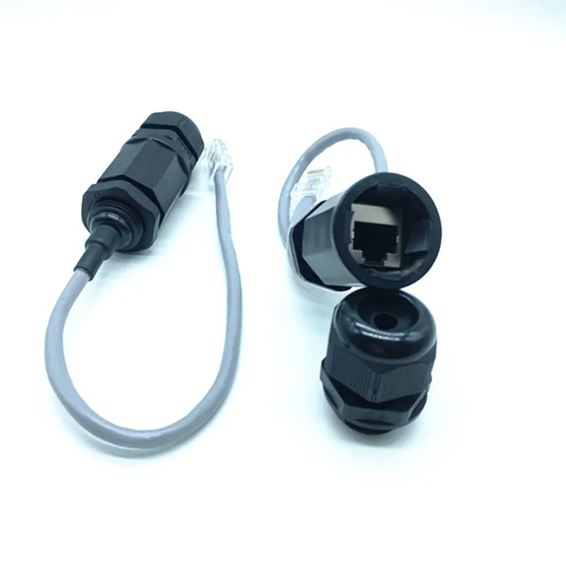 Custom Waterproof Ip67 Front Panel Mount Cat5e Ethernet Cable 8p8c Rj45 ...