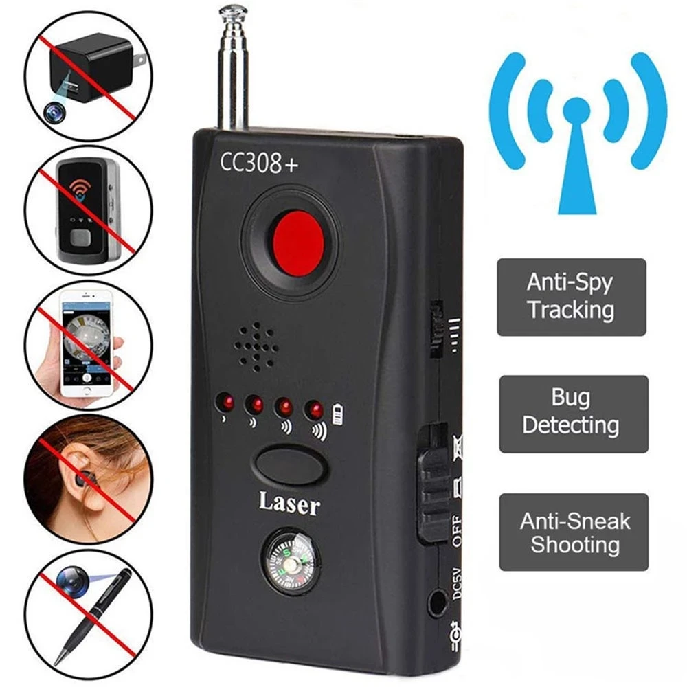 Cc308 Mini Portable Anti Spy Camera Detector Rf Signal Finder Speed ...
