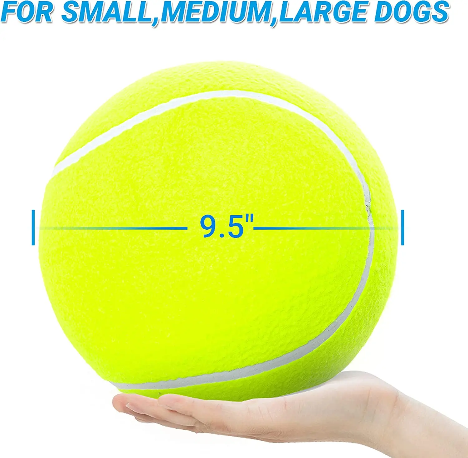 Hot Selling 9.5" Giant Tennis Ball Rubber Inflatable Dog Balls Durable ...