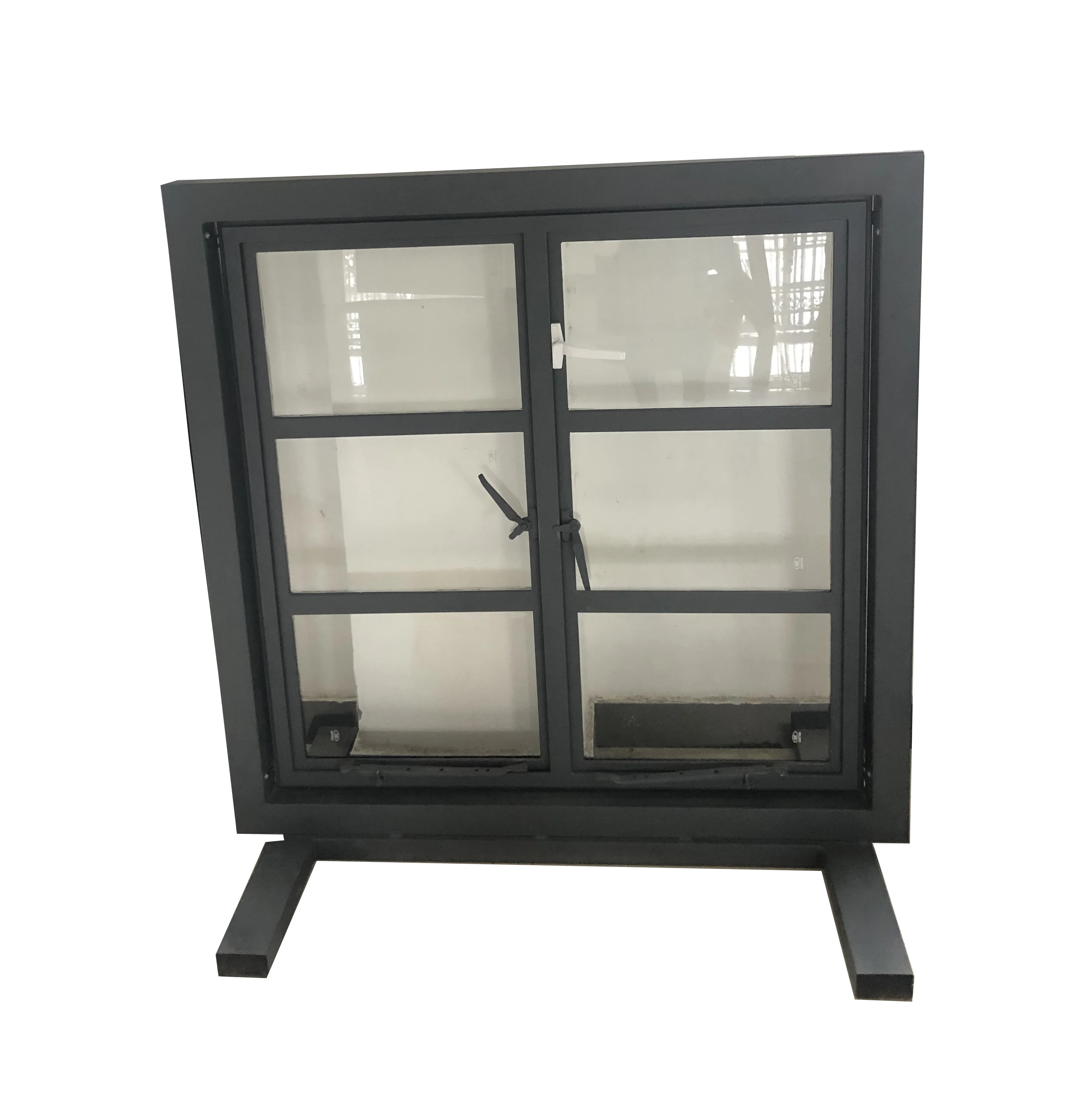 Steel Wrought Iron Window Grill Design With Tempered Glasses - Buy ...