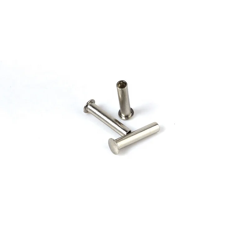 Factory Custom Rivet Stainless Steel Flat Round Head Hollow Rivet Semi ...