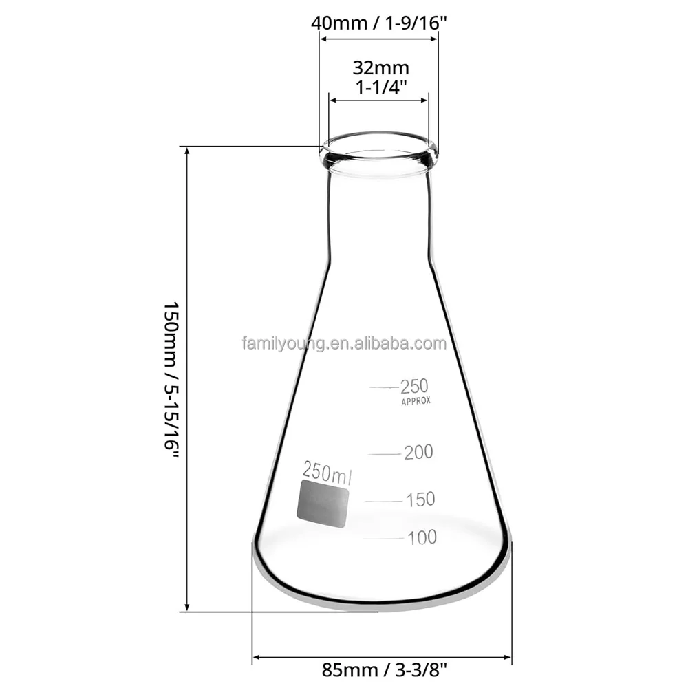 Erlenmeyer Flask - High Borosilicate Glass for Lab Experiments