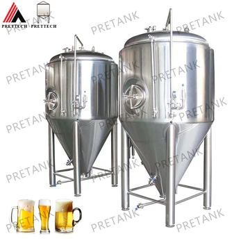 Stainless Steel Vertical Beer Craft Fermenter Conical Bottom Tank ...