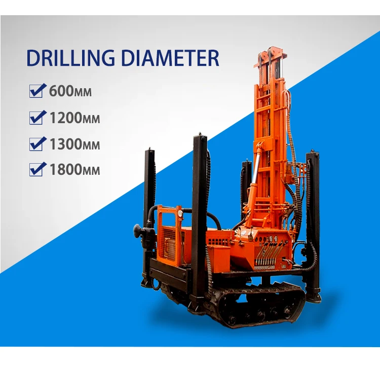 400meter Depth Steel Crawler Dth Water Well Drilling Rig For Water Well ...