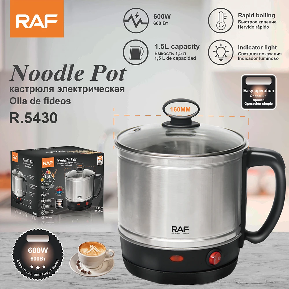 RAF 1.5L Electric Hot Pot - Rapid Boiling Multi-Function Cooker