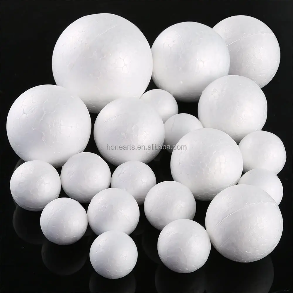Various Size Styrofoam Balls Light Weight White Foam Balls Eggs Heart Shaped Star Craft Poly ...