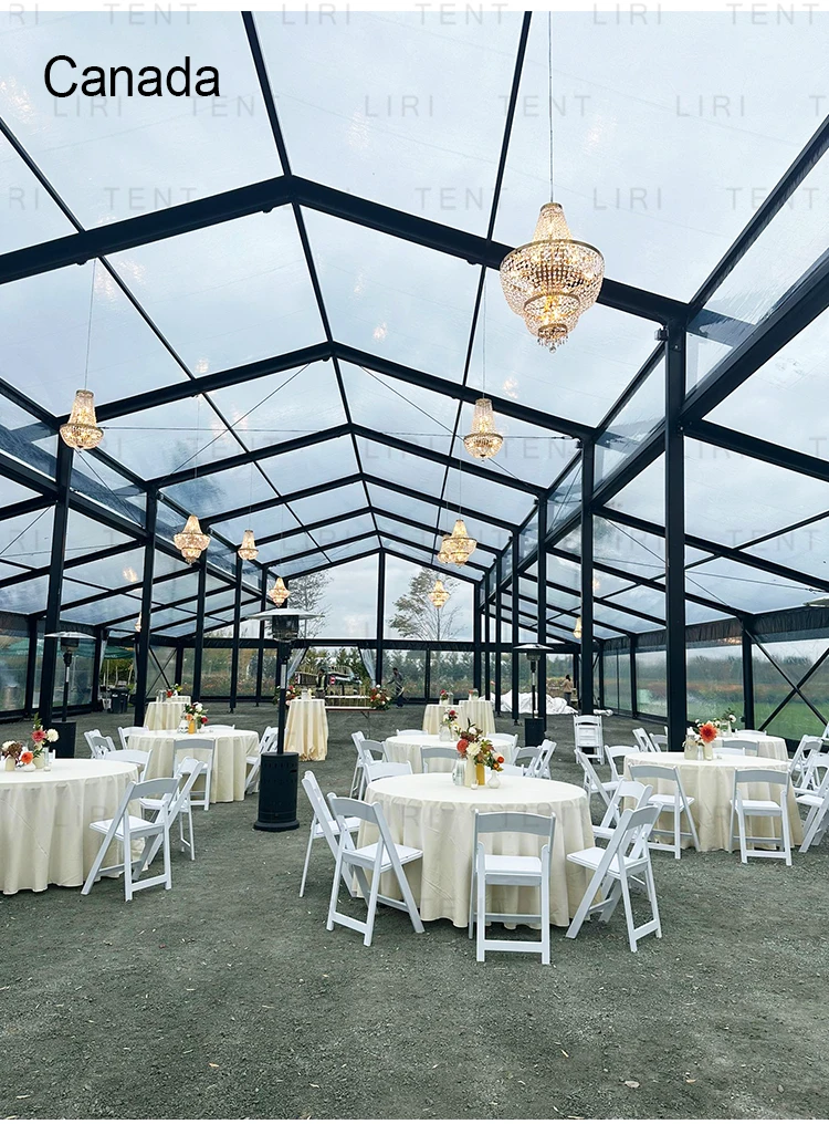 Luxury Wedding Orangery Marquee Glass Wall Tent for 500