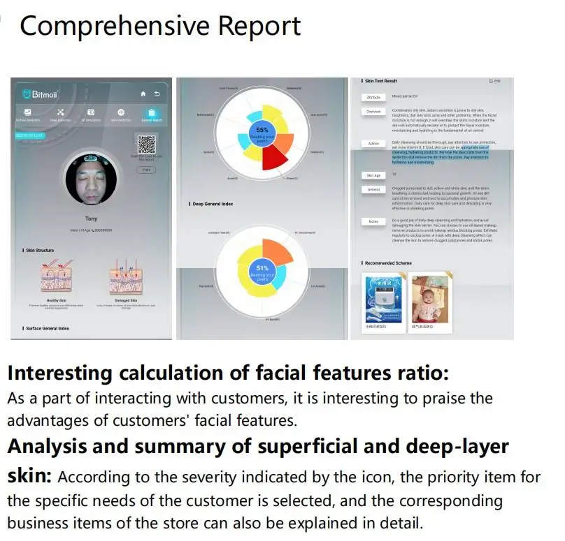 3d Skin Analysis Tester Diagnosis System Machine Visia Magic Mirror ...
