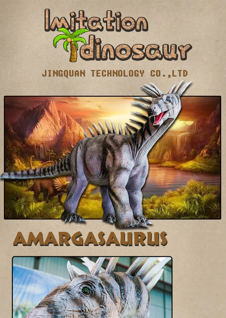 Amargasaurus Animatronic Model - Life Size Dinosaur