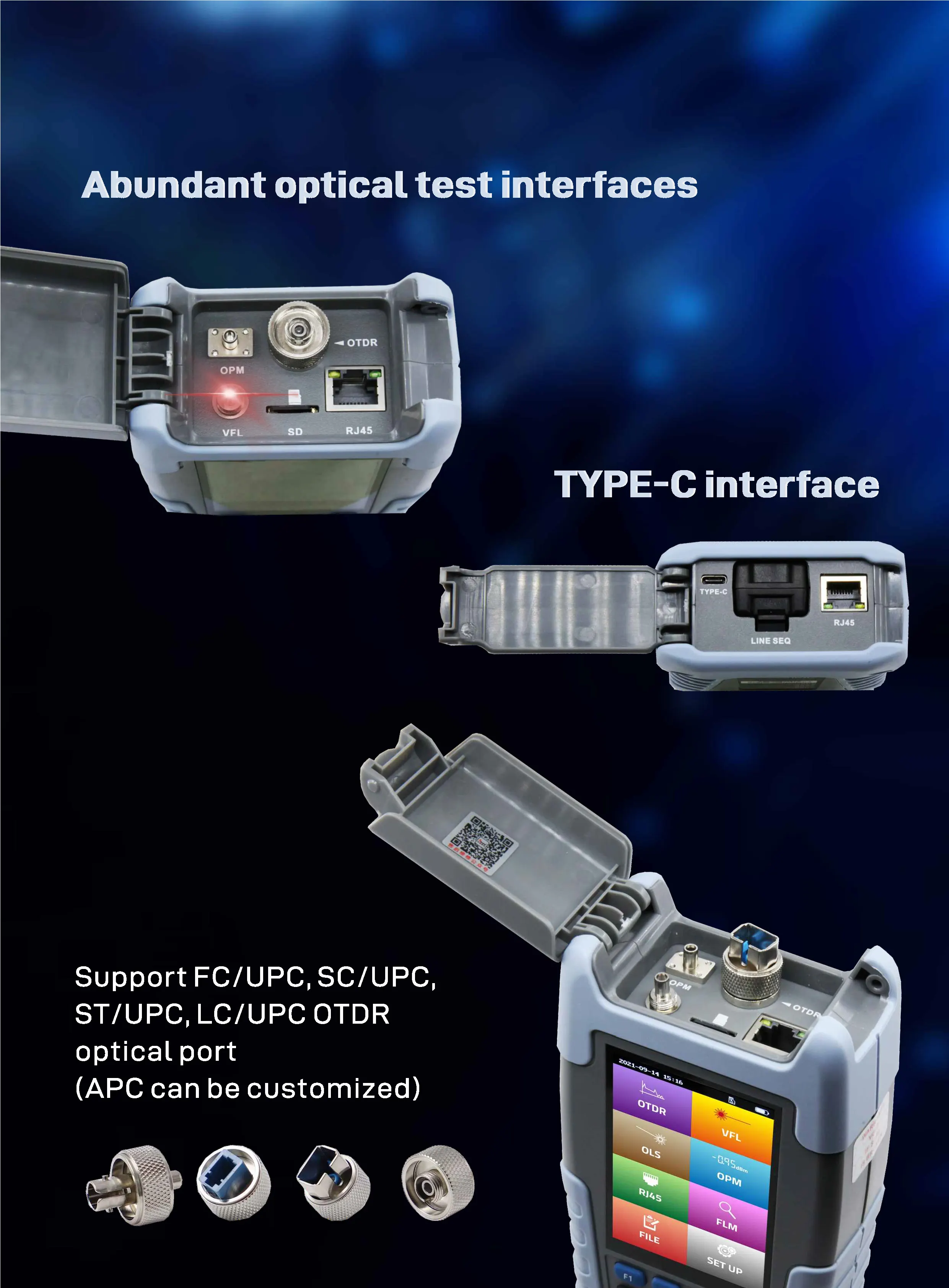 Grandway Otdr Fho1000 Sm Otdr Machine Fiber Optic Otdr Equipment - Buy ...