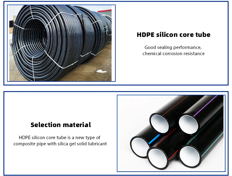 40mm 50mm 63mm Plastic Tubes Optical Cable Protection Hdpe Silicon Core ...