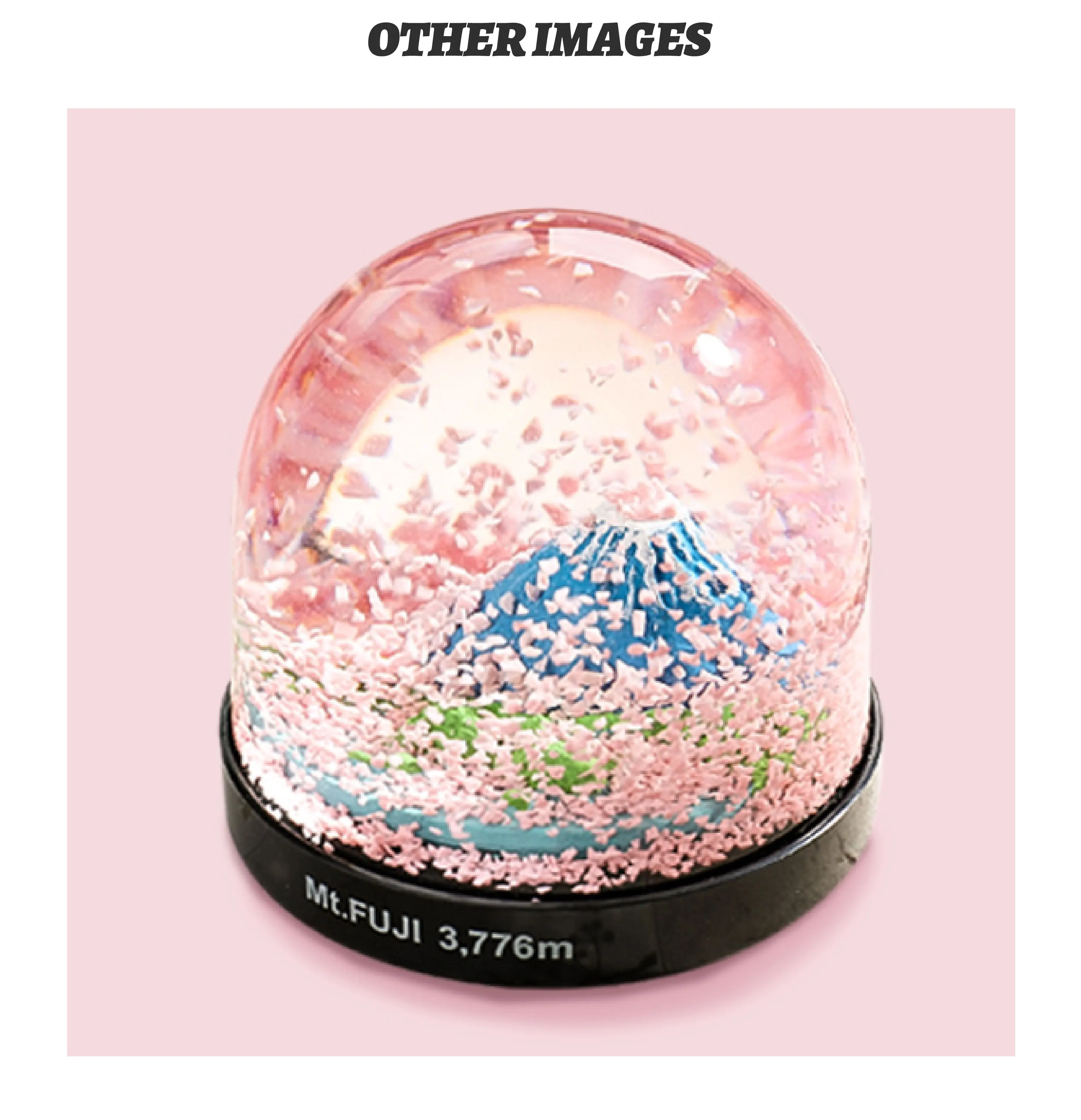 Custom Model Japan Mount Fuji and Sakura Snow Globe