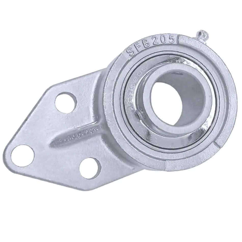 Plastic Bearing Housing Unit TP-SUCFB205-16 3-Bolts WHITE+CC Pillow ...